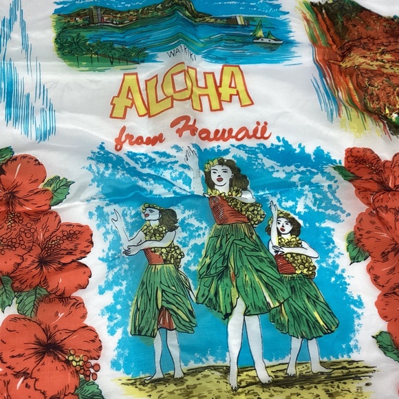 Hawaiian theme nylon scarf. | Accessories | Hawaaian Vintage Scarf ...